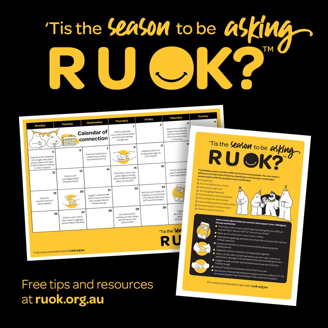 R U OK? on LinkedIn: 'Tis the season to be asking R U OK? It can be ... R U OK? on LinkedIn: 'Tis the season to be asking R U OK? It can be ...