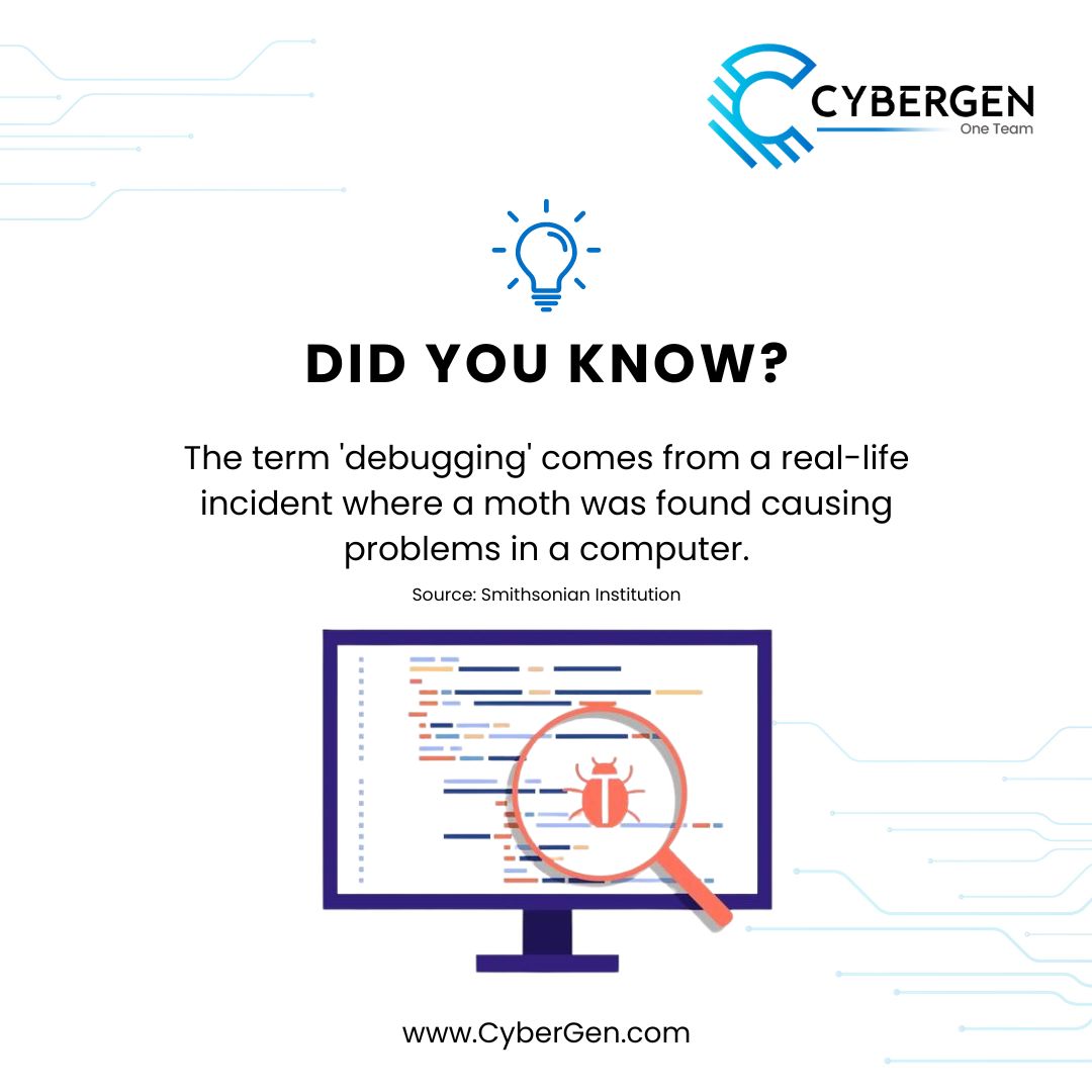 CyberGen on LinkedIn: #techhistory #debugging #codingfacts CyberGen on LinkedIn: #techhistory #debugging #codingfacts