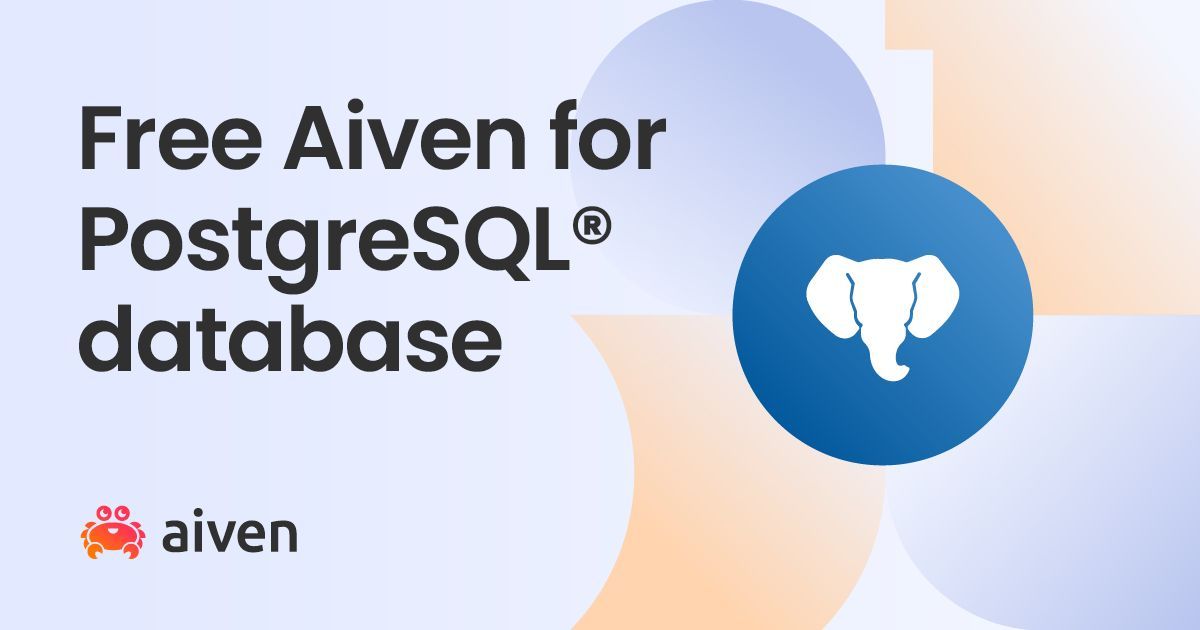 Aiven on LinkedIn: Set up hosted PostgreSQL® database for FREE Aiven on LinkedIn: Set up hosted PostgreSQL® database for FREE