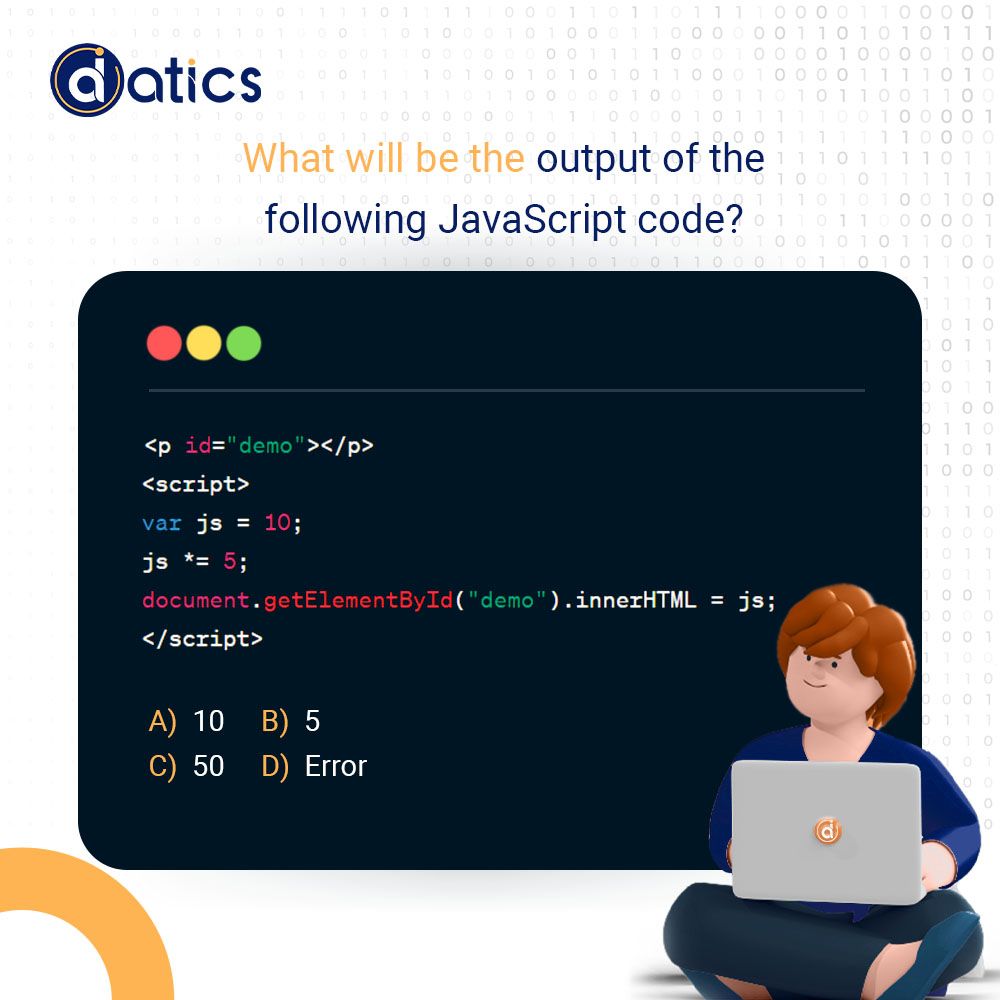 Datics AI on LinkedIn: #quiz #javascript #techchallenges #testyourskills Datics AI on LinkedIn: #quiz #javascript #techchallenges #testyourskills