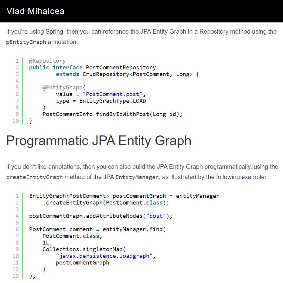 Vlad Mihalcea on LinkedIn: A beginner's guide to JPA Entity Graph https ... Vlad Mihalcea on LinkedIn: A beginner's guide to JPA Entity Graph https ...