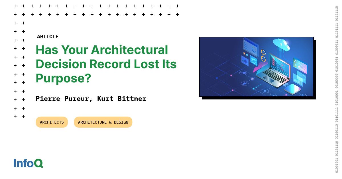 InfoQ on LinkedIn: #softwarearchitecture #infoq #adr # ... InfoQ on LinkedIn: #softwarearchitecture #infoq #adr # ...