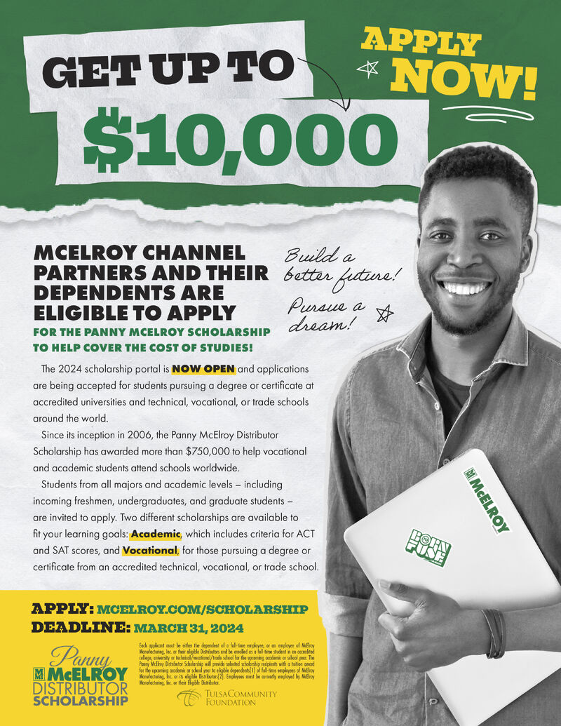 McElroy Manufacturing, Inc. on LinkedIn: #scholarship #mcelroymanufacturing McElroy Manufacturing, Inc. on LinkedIn: #scholarship #mcelroymanufacturing