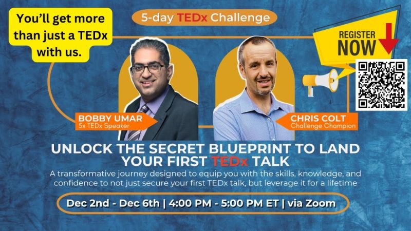 Land a TEDx Talk in 2025 - a 5 TEDx Speaker shares | Bobby Umar Land a TEDx Talk in 2025 - a 5 TEDx Speaker shares | Bobby Umar
