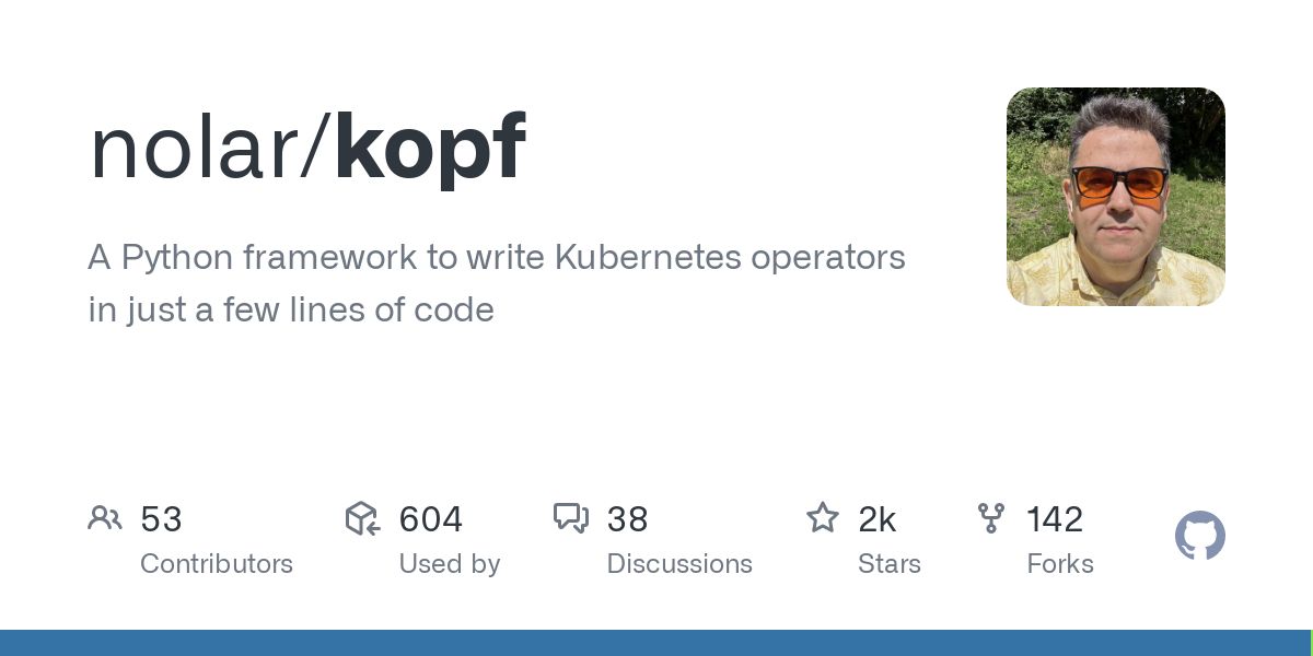 ☁️ Christian Huth on LinkedIn: GitHub - nolar/kopf: A Python framework ... ☁️ Christian Huth on LinkedIn: GitHub - nolar/kopf: A Python framework ...