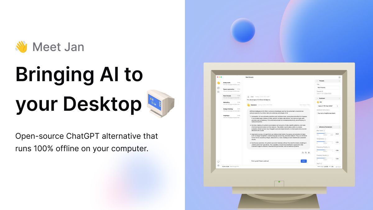 Markus Eisele on LinkedIn: Jan: Open source ChatGPT-alternative that ... Markus Eisele on LinkedIn: Jan: Open source ChatGPT-alternative that ...