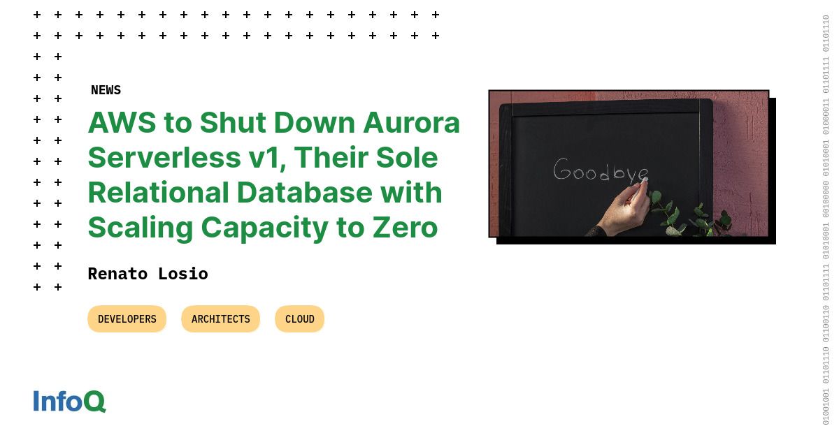 InfoQ on LinkedIn: #amazonaurora #aws #infoq #cloudcomputing #serverless InfoQ on LinkedIn: #amazonaurora #aws #infoq #cloudcomputing #serverless