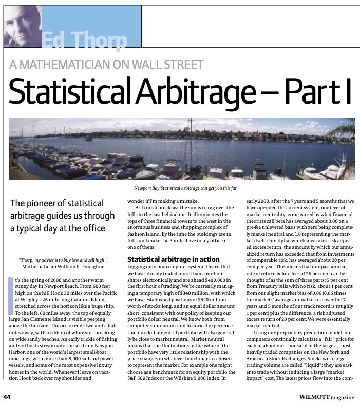 PyQuant News 🐍 on LinkedIn: How to build statistical arbitrage systems ... PyQuant News 🐍 on LinkedIn: How to build statistical arbitrage systems ...
