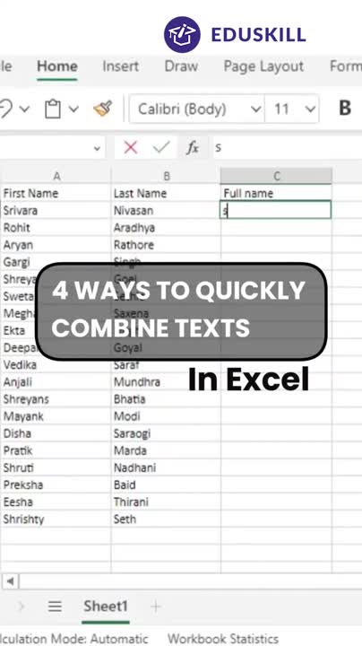 Learn the art of combining text with Excel | Eduskill_Ug posted on the ... Learn the art of combining text with Excel | Eduskill_Ug posted on the ...