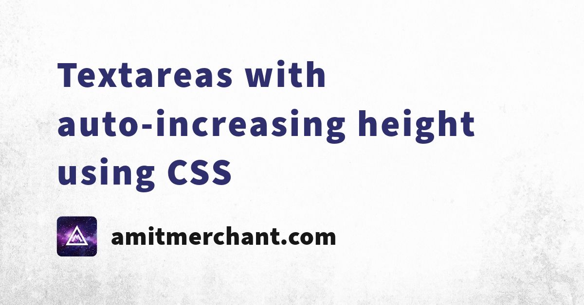 Ricky Lopes on LinkedIn: Textareas with auto-increasing height using CSS Ricky Lopes on LinkedIn: Textareas with auto-increasing height using CSS