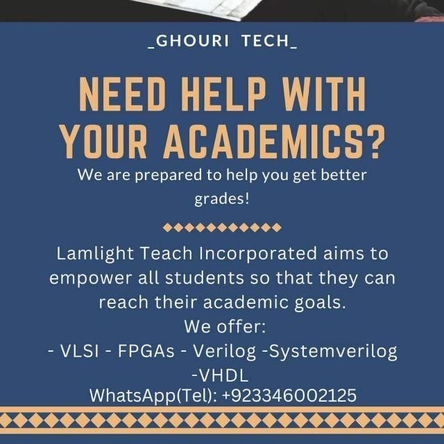 Verilog, System Verilog, VHDL Solutions on LinkedIn: Ghouri Tech Solutions Verilog, System Verilog, VHDL Solutions on LinkedIn: Ghouri Tech Solutions