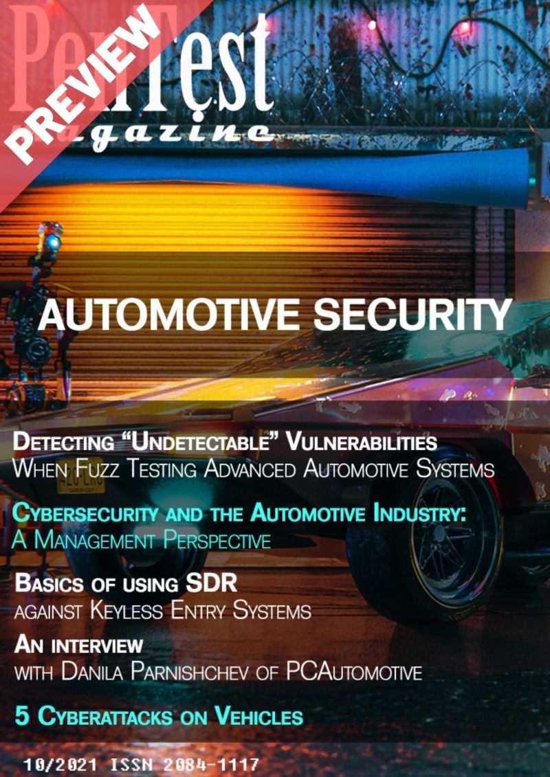 PenTest Magazine on LinkedIn: PREVIEW: Automotive Security - Pentestmag PenTest Magazine on LinkedIn: PREVIEW: Automotive Security - Pentestmag