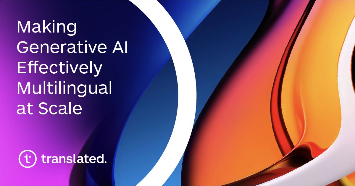 Translated on LinkedIn: Making Generative AI Effectively Multilingual ... Translated on LinkedIn: Making Generative AI Effectively Multilingual ...