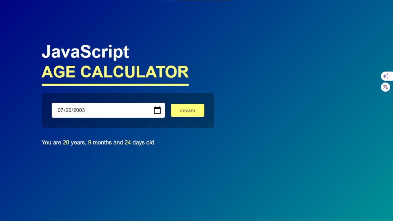 Calculating Age using JavaScript Calculating Age using JavaScript