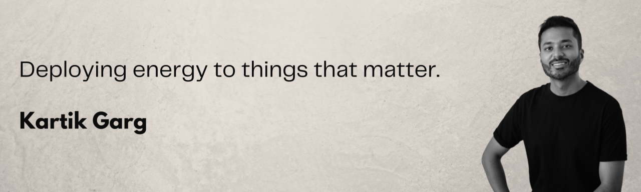 Deploying energy to things that matter. Deploying energy to things that matter.