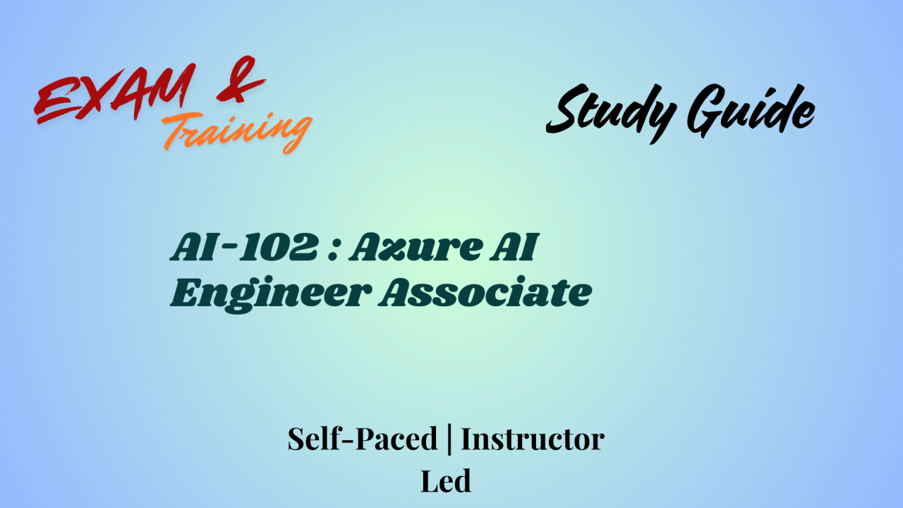 Study Guide for AI-102 : Azure AI Engineer Associate Study Guide for AI-102 : Azure AI Engineer Associate