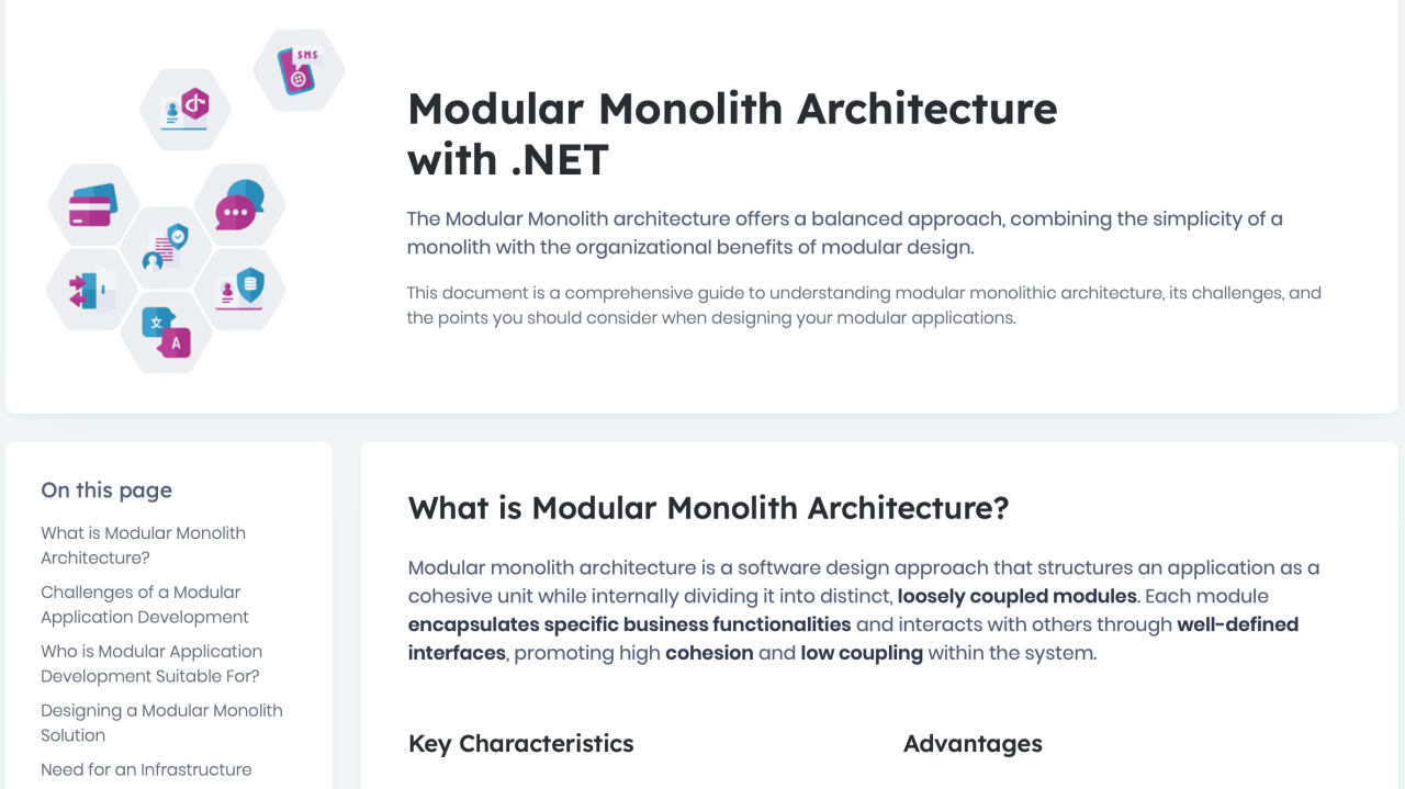 Modular Monolith Architecture with .NET Modular Monolith Architecture with .NET