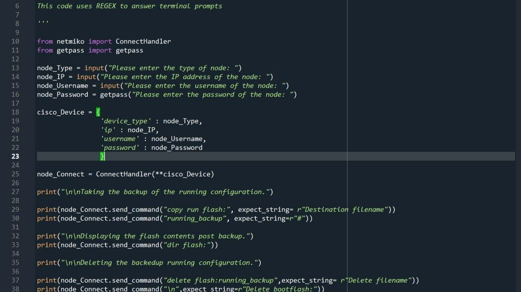Handling terminal prompt using REGEX Handling terminal prompt using REGEX