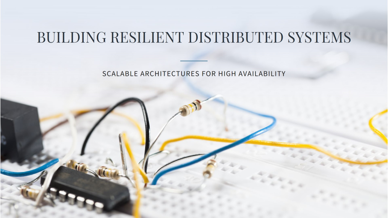 Resiliency in Distributed Systems: How to Bake It into Scalable ... Resiliency in Distributed Systems: How to Bake It into Scalable ...