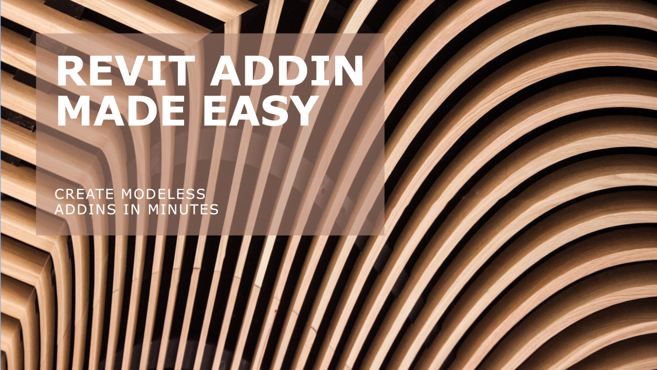 Revit addin with modeless window Revit addin with modeless window