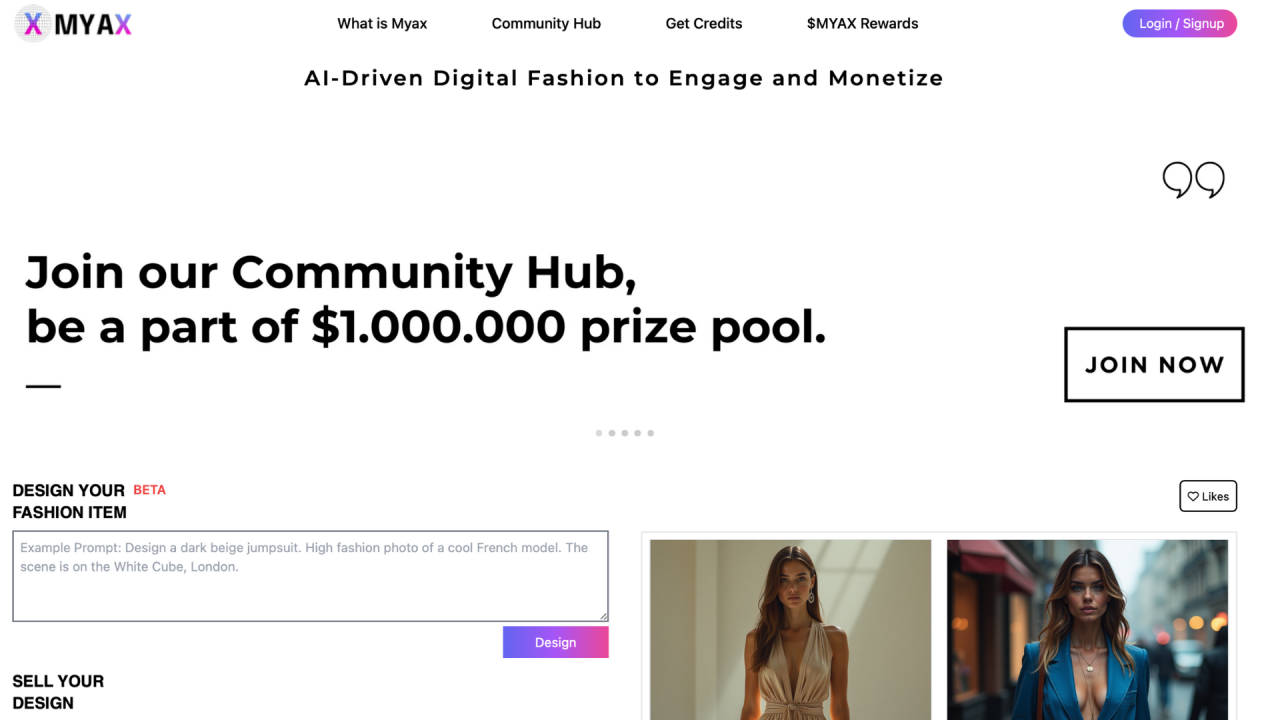 Announcing the MYAX Beta Release: Empowering Fashion Creators Through ... Announcing the MYAX Beta Release: Empowering Fashion Creators Through ...
