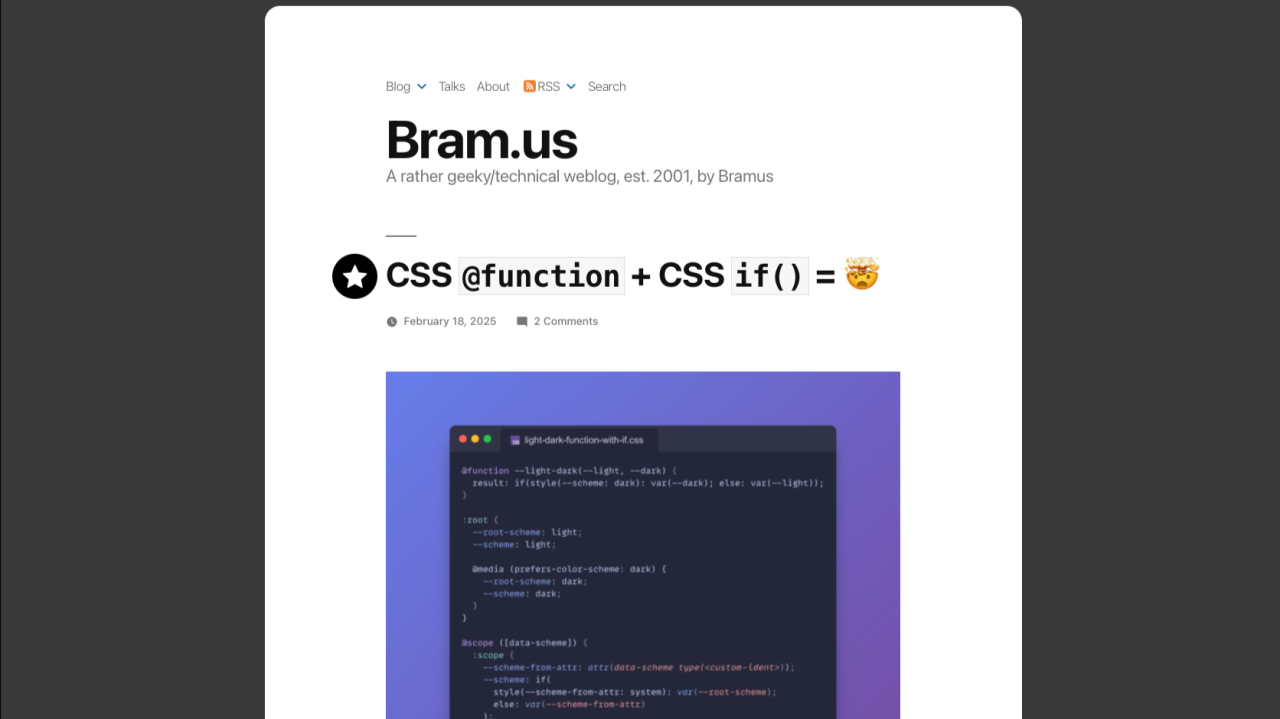 Day 51 - CSS native mixins and ternary function Day 51 - CSS native mixins and ternary function