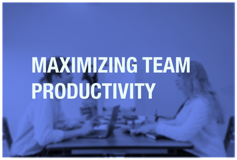 Maximizing Team Productivity Maximizing Team Productivity