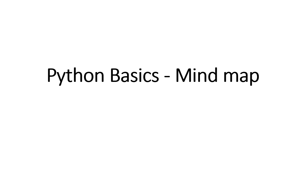 Python Basics - Mind map Python Basics - Mind map
