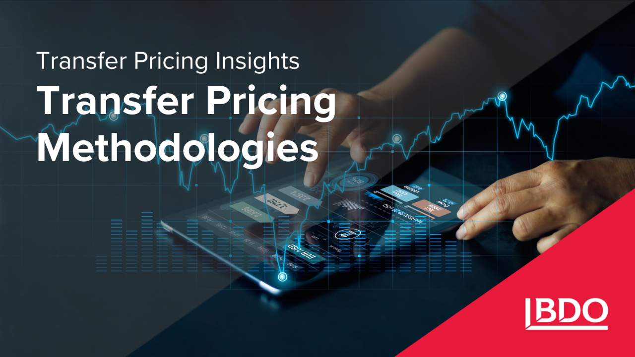 Transfer Pricing Methodologies Transfer Pricing Methodologies