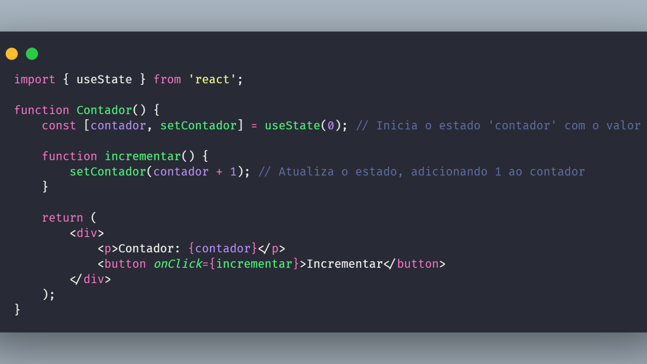 Entendendo o Hook useState no React Entendendo o Hook useState no React