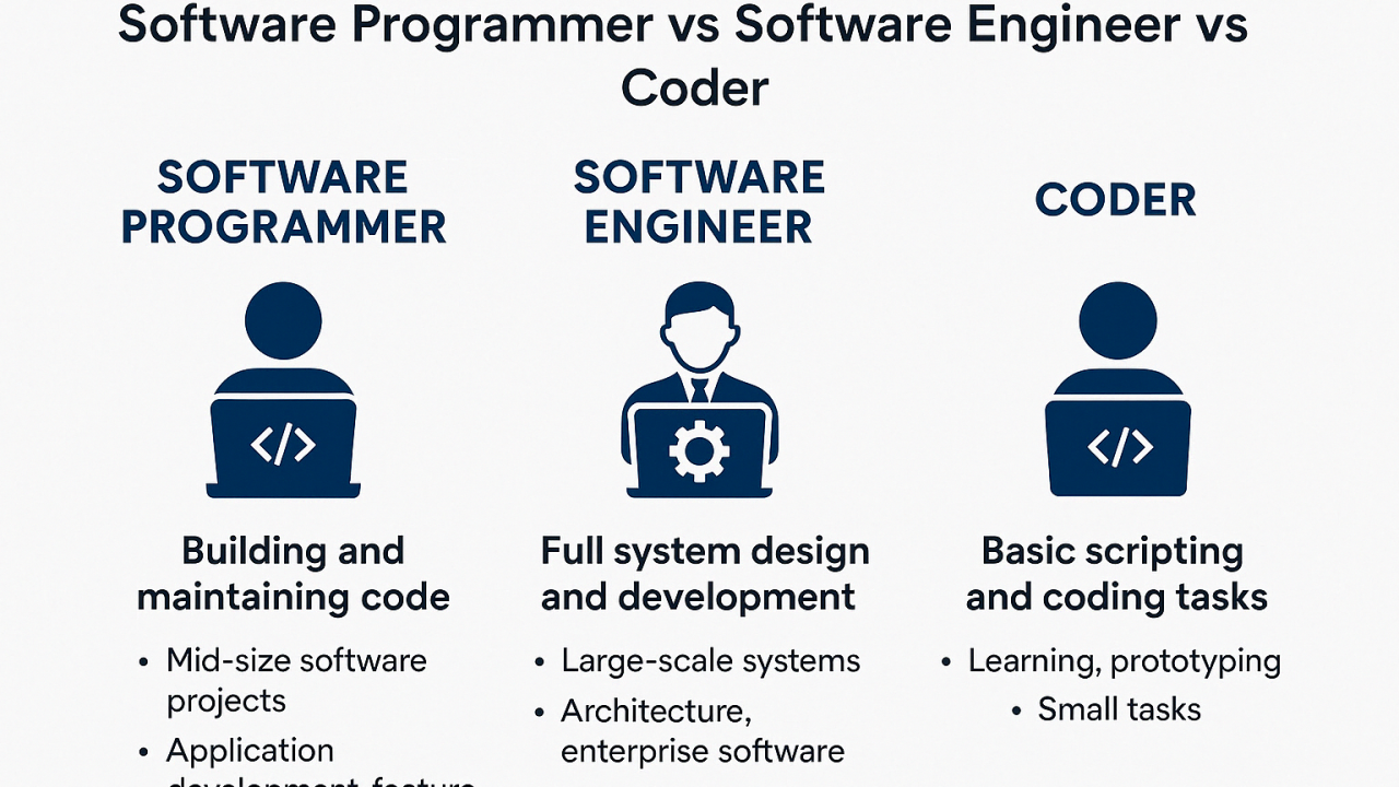 Software Programmer vs Software Engineer vs Coder: Understanding the ... Software Programmer vs Software Engineer vs Coder: Understanding the ...