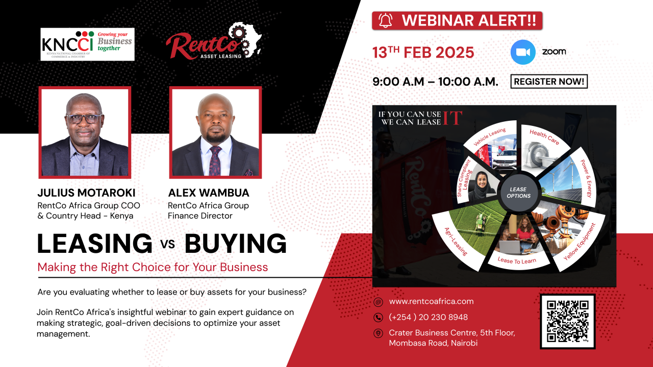📢 WEBINAR ALERT: LEASING VS BUYING | RENTCO AFRICA LIMITED 📢 WEBINAR ALERT: LEASING VS BUYING | RENTCO AFRICA LIMITED