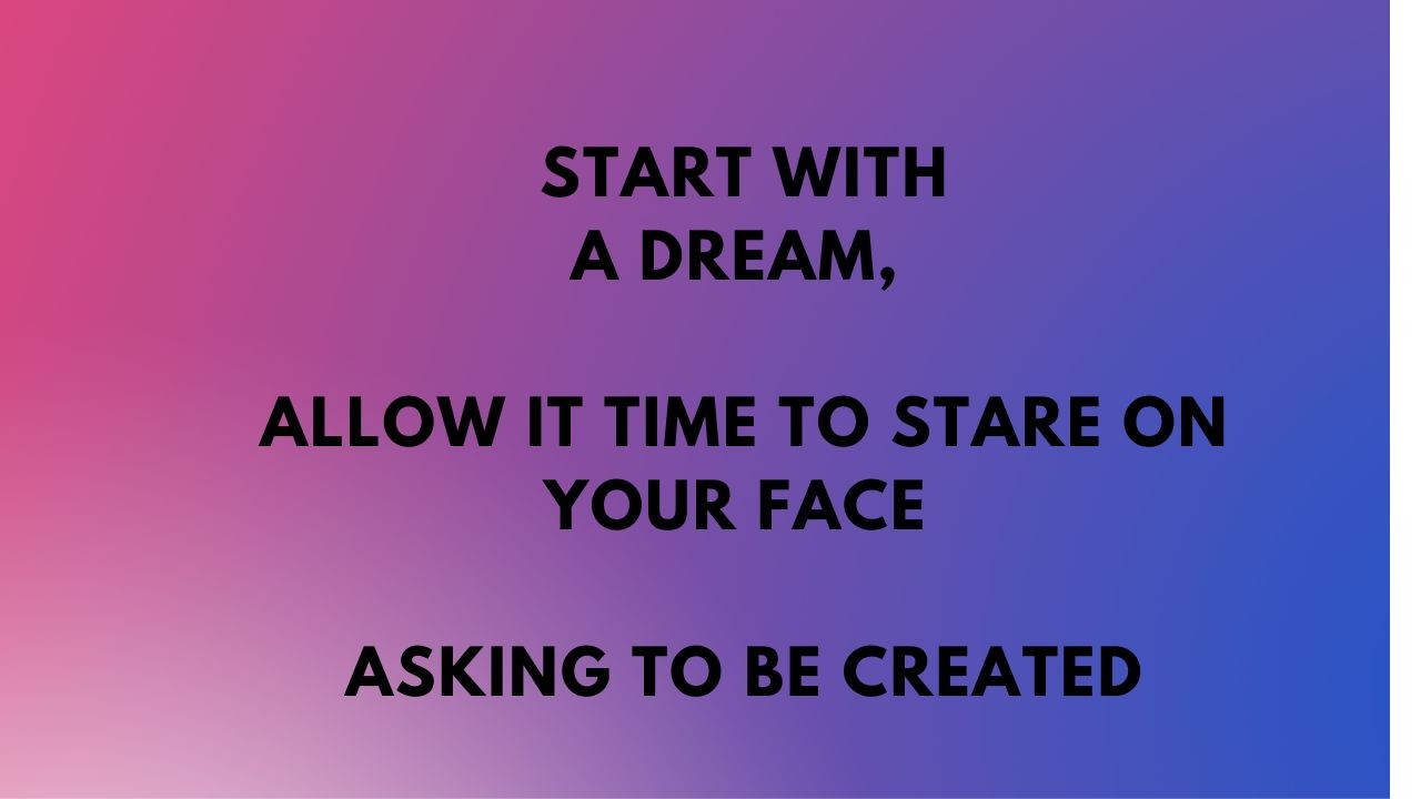 Intense deliberate creation of a goal Intense deliberate creation of a goal