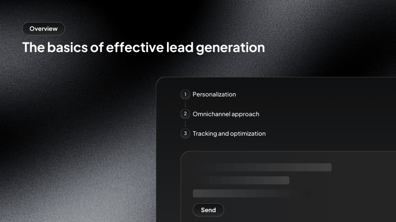 The basics of effective lead generation The basics of effective lead generation