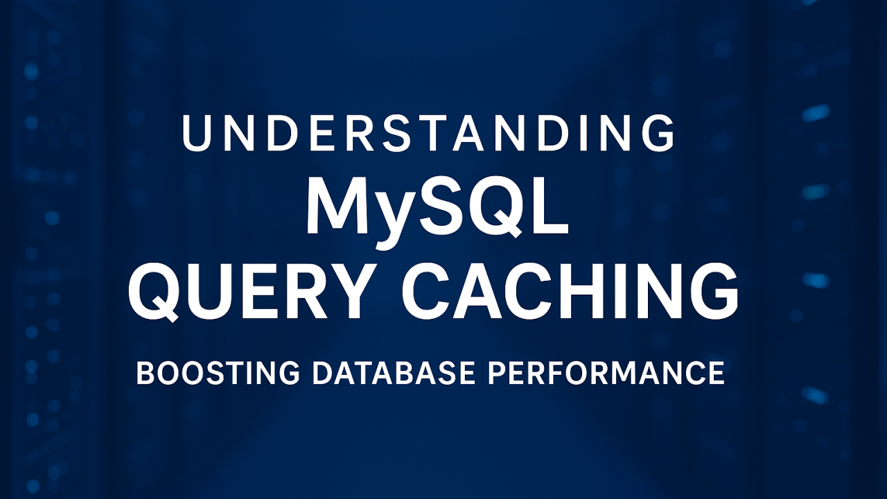 Understanding MySQL Query Caching: Boosting Database Performance Understanding MySQL Query Caching: Boosting Database Performance