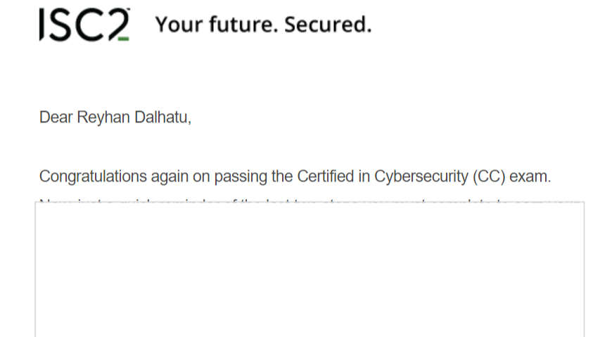 How i passed the ISC2 Certified in Cybersecurity (CC) exam How i passed the ISC2 Certified in Cybersecurity (CC) exam