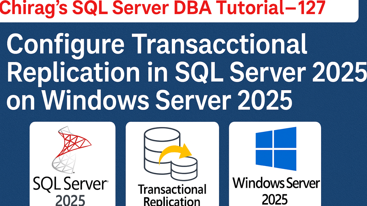 Configure Transactional Replication in SQL Server 2025 on Windows ... Configure Transactional Replication in SQL Server 2025 on Windows ...