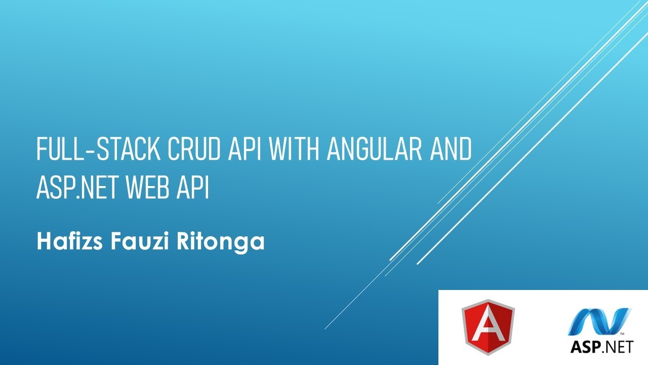 Full-stack CRUD API with Angular and ASP.NET Web API Full-stack CRUD API with Angular and ASP.NET Web API