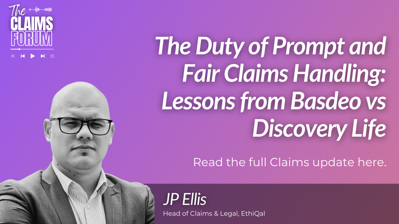 The Duty of Prompt and Fair Claims Handling: Lessons from Basdeo v ... The Duty of Prompt and Fair Claims Handling: Lessons from Basdeo v ...