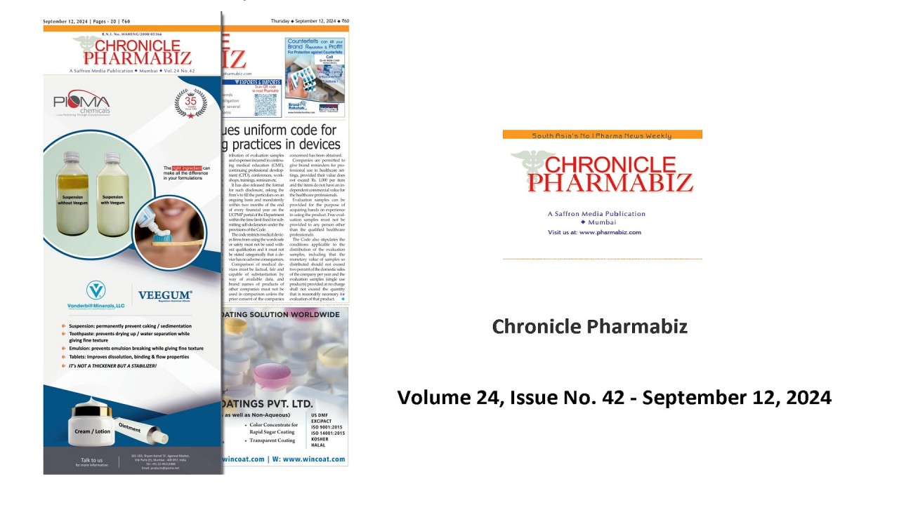 Chronicle Pharmabiz Chronicle Pharmabiz