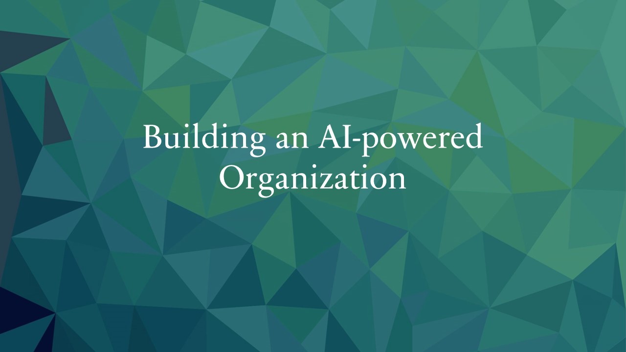 Building an AI-Powered Organization Building an AI-Powered Organization