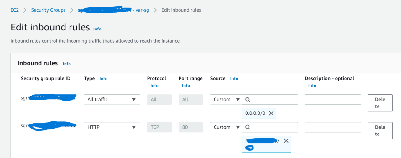 AWS Security Group Inbound Rules Port 80 AWS Security Group Inbound Rules Port 80