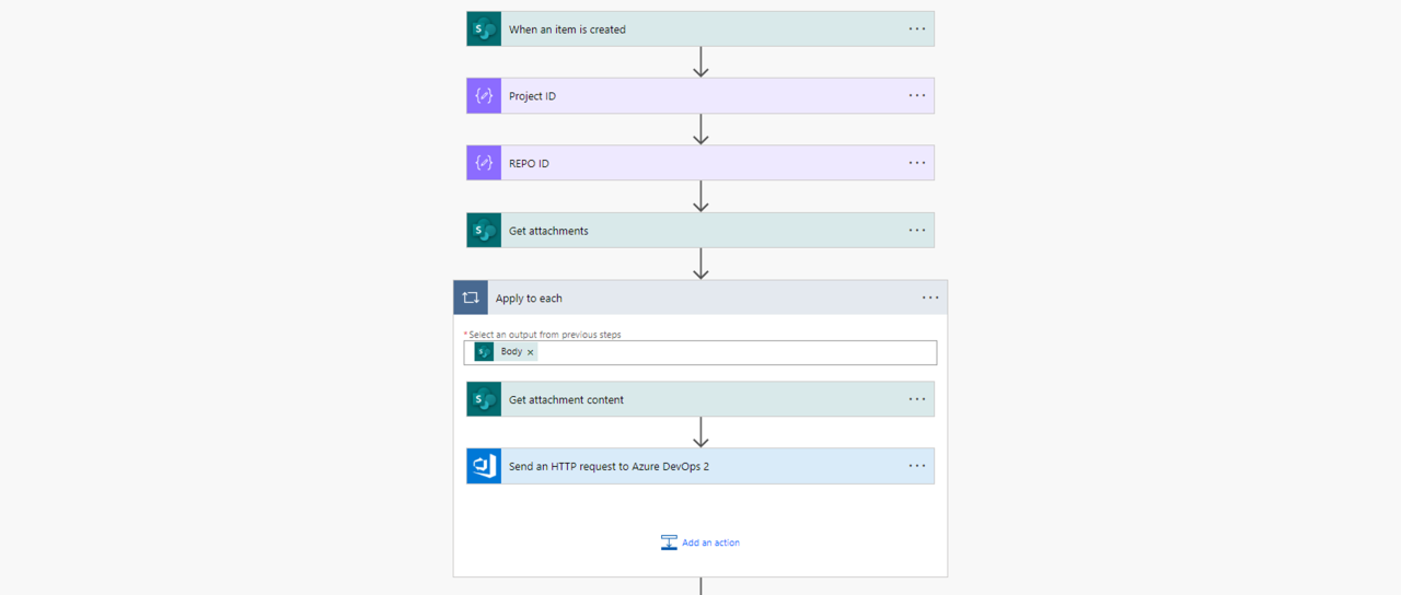 Uploading a File to Azure DevOps using Power Automate Uploading a File to Azure DevOps using Power Automate