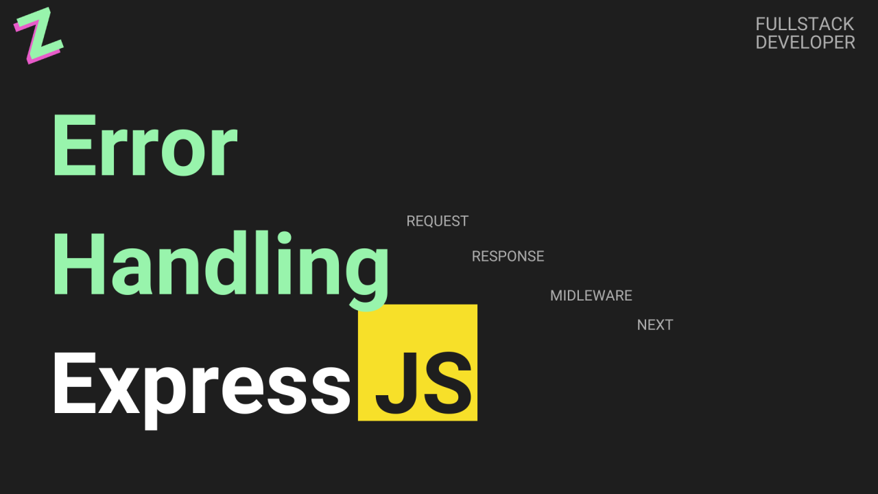 Manejo de Errores en Aplicaciones API REST con Express.js Manejo de Errores en Aplicaciones API REST con Express.js
