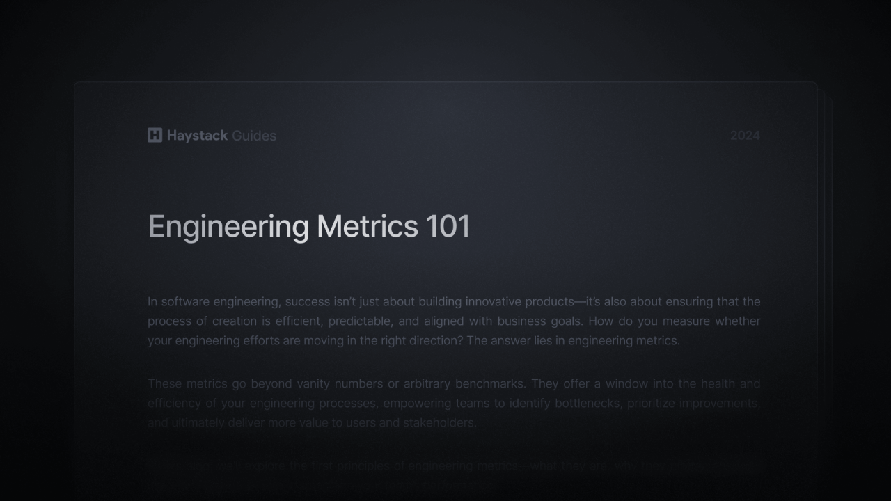 Engineering Metrics: A First Principles Approach Engineering Metrics: A First Principles Approach
