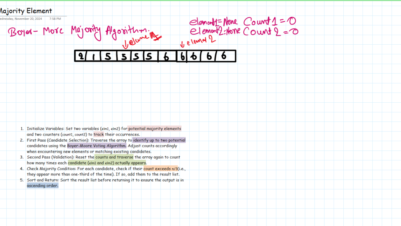 Majority Element II: Boyer-Moore Voting Algorithm Majority Element II: Boyer-Moore Voting Algorithm