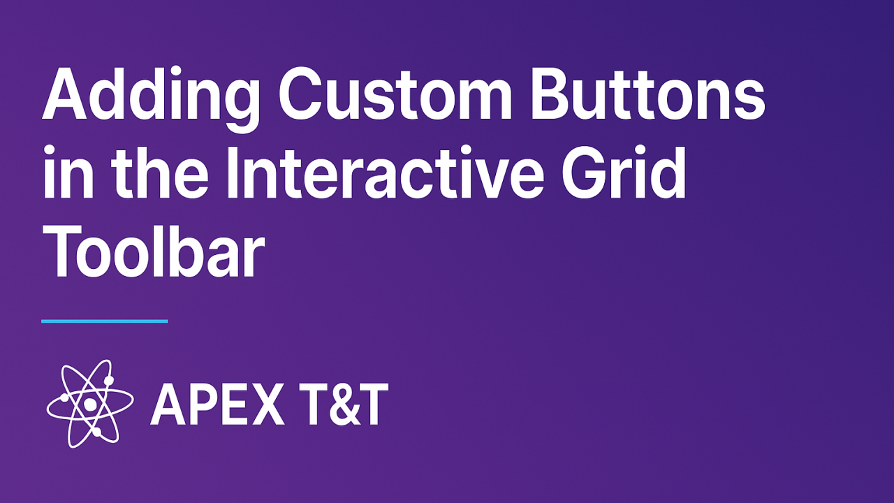 👆 Creating a Custom Button in Oracle APEX Interactive Grid (IG) to ... 👆 Creating a Custom Button in Oracle APEX Interactive Grid (IG) to ...