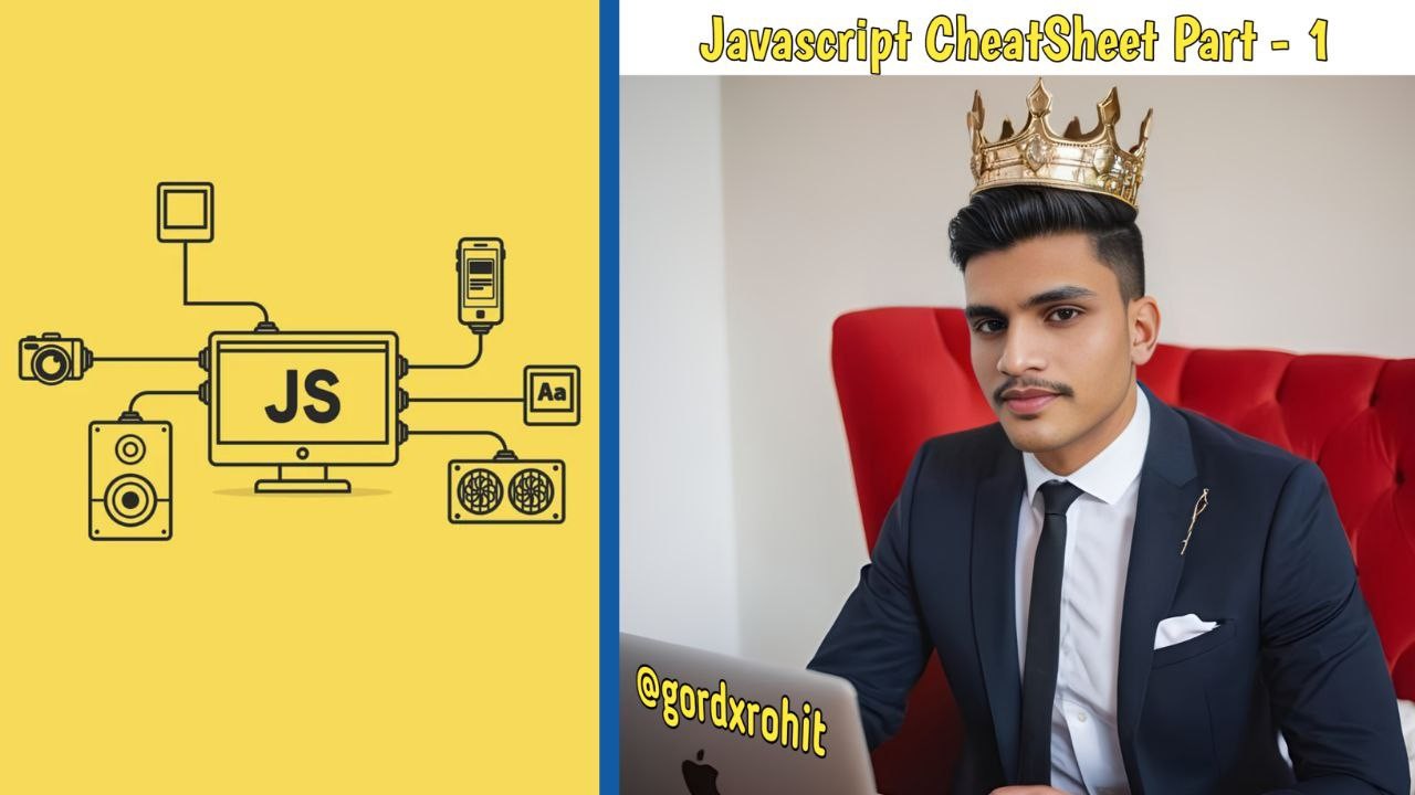 Javascript CheatSheet Part - 1 | Rohit Kumar Mandal Javascript CheatSheet Part - 1 | Rohit Kumar Mandal