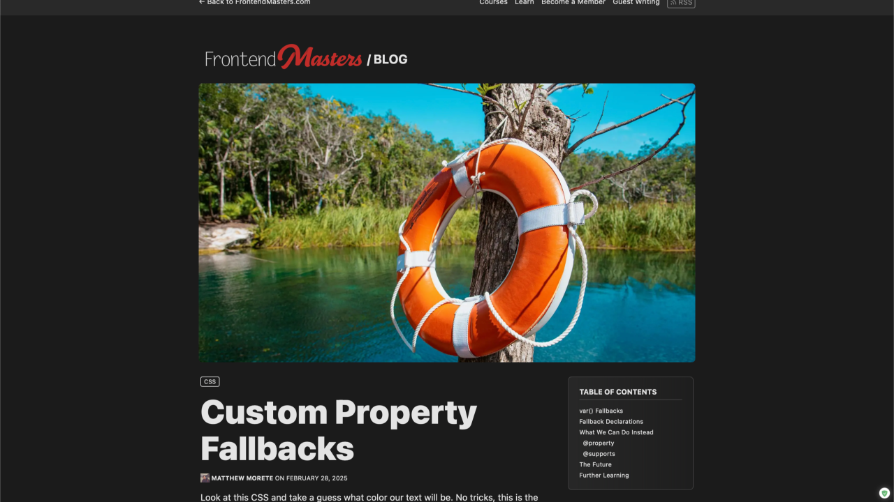 Day 75 - Custom Property Fallbacks Day 75 - Custom Property Fallbacks