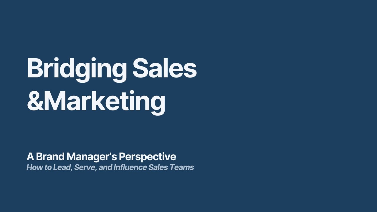 Bridging the gap between sales and marketing Bridging the gap between sales and marketing